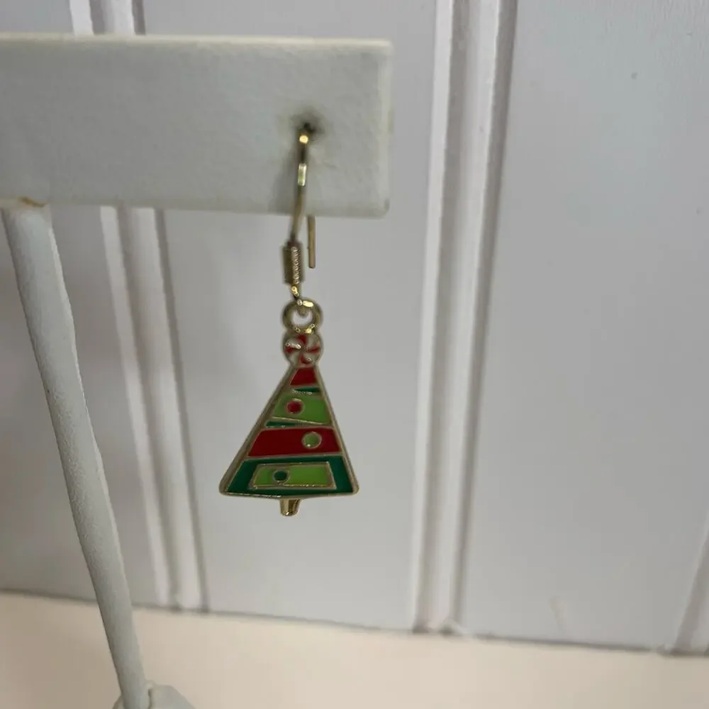 holiday | Jewelry | Modern Christmas Tree Dangle Earrings Long | Poshmark